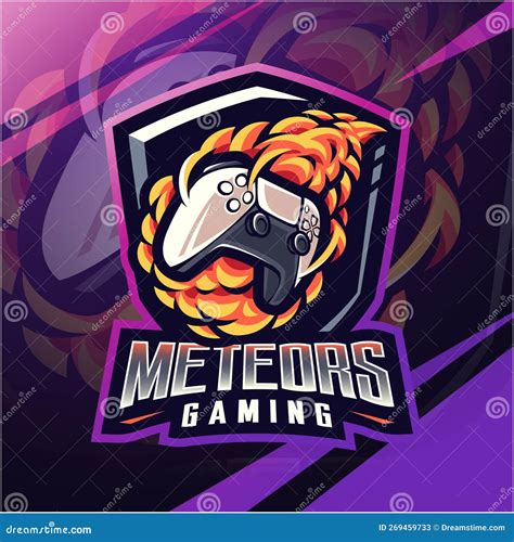 Meteors Gaming Esport Mascot Logo Design Cartoon Vector Cartoondealer