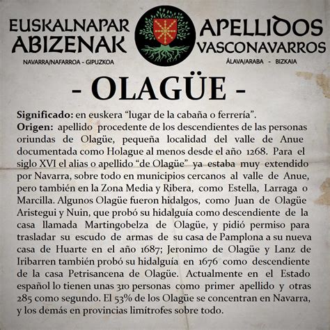 Olague Olagüe Apellidos Vasconavarros
