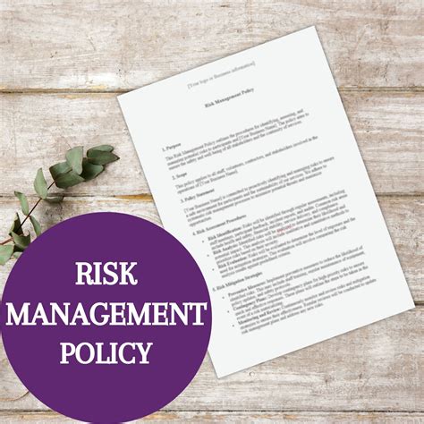 Risk Management Policy Template Launchly