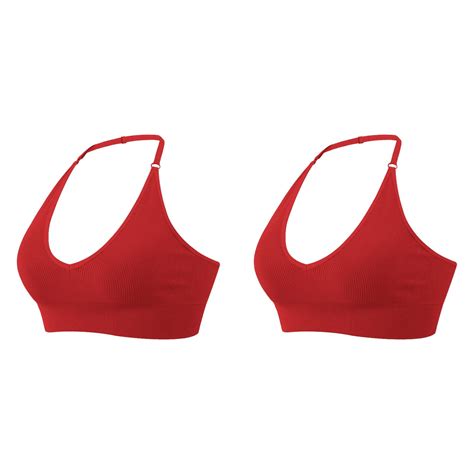 2 Packwomens Halterneck Sports Bra Backless Deep V Neck Sports