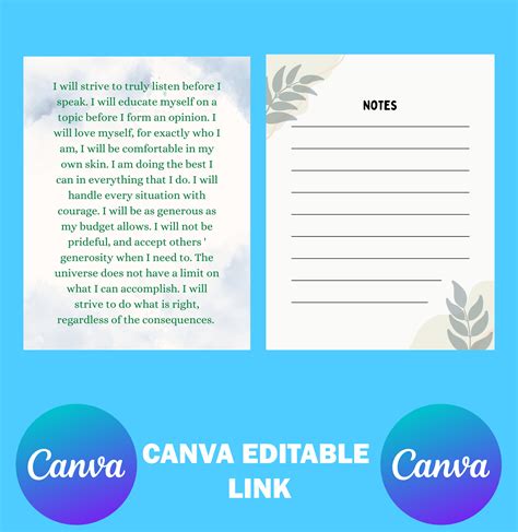 Printable And Editable 1000 Positive Affirmations Book For Women Made