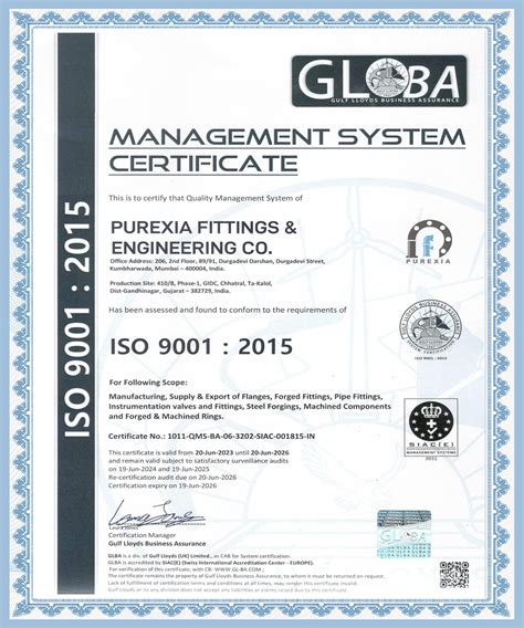 Approvalregistration Purexia Fittings And Engineering