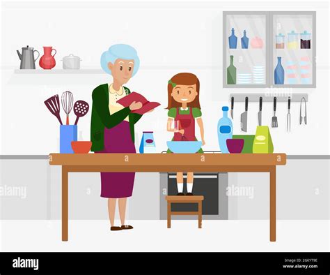 Grandmother Eating Stock Vector Images Alamy