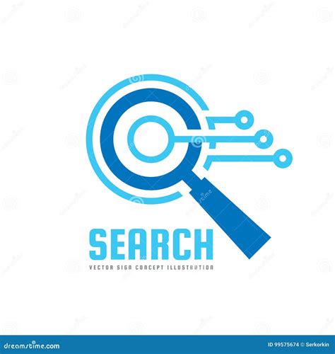 Seo Search Engine Optimization Logo Template Concept Illustration Abstract Electronic
