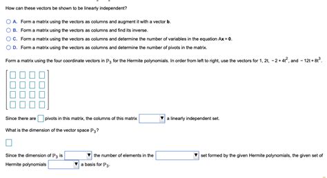 Solved The First Four Hermite Polynomials Are 1 2 24