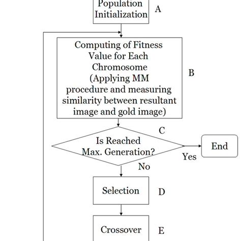 The Flowchart Of Genetic Optimization Of Mathematical Morphology Procedure Download Scientific