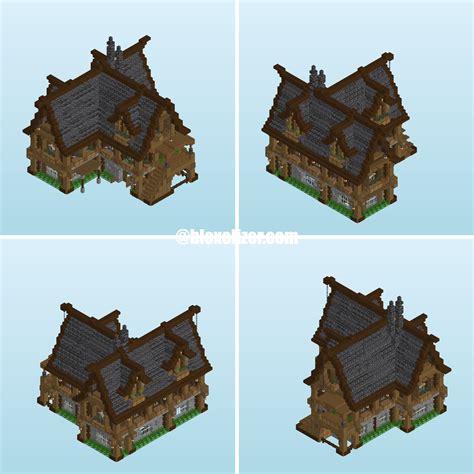 Medieval House Minecraft Build Guide And Schematic Bloxelizer