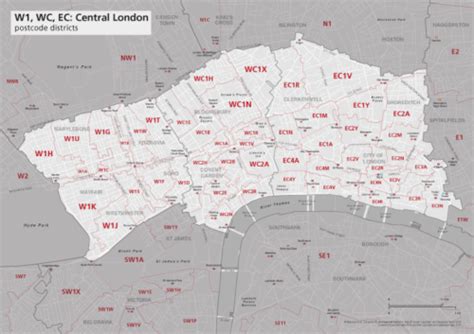 Map Of Wc Postcode Districts West Central London Maproom