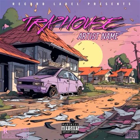 Trap House 2 Album Mixtape Song Cover Templat Modelo Postermywall