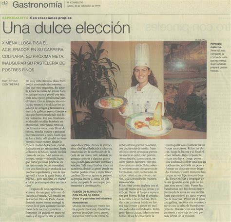 Ximena Llosa Chef Prensa
