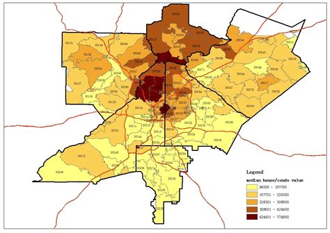 Atlanta Ga Zip Codes Map