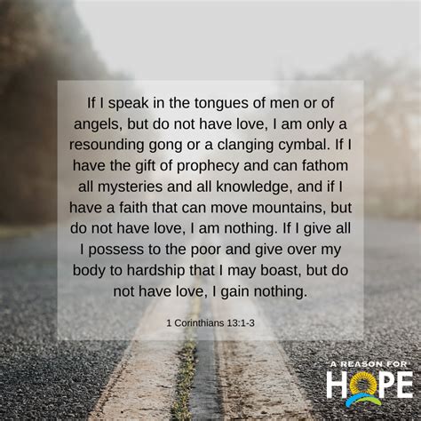 1 Corinthians 131 3 — A Reason For Hope With Don Patterson