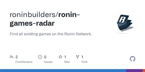 Pull Requests · Roninbuildersronin Games Radar · Github