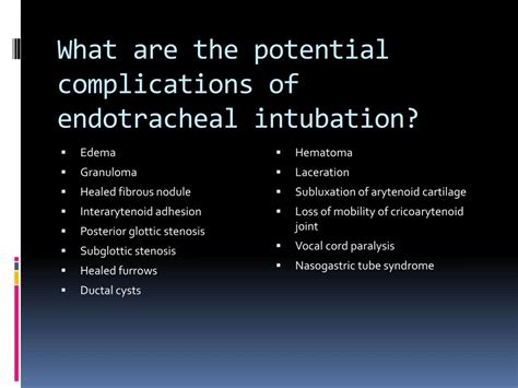 Endotracheal Tube Purpose Procedure And Complications