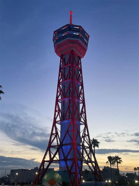 博多ポートタワーが開設60周年記念事業 特別ライトアップも（ニュース地図） 博多経済新聞