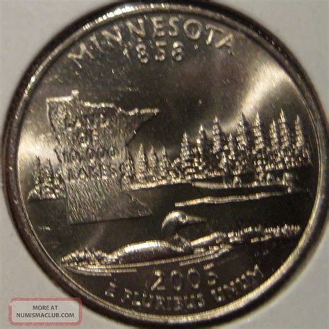2005 P Minnesota State Quarter Ddr 041 Variety Double Die Reverse Bu Ms Unc L11