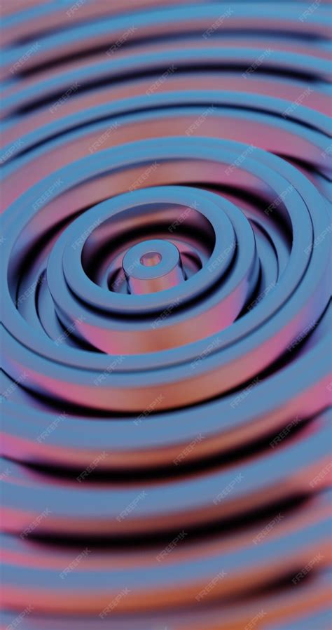Premium Photo Hypnotic Convergence A 3d Abstract Render Of Concentric