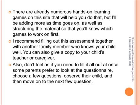 A Developmental Checklist Pptx