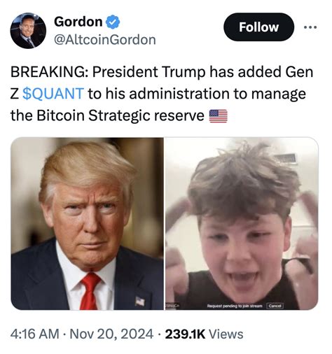President Trump Has Added Gen Z Quant To His Administration To Manage