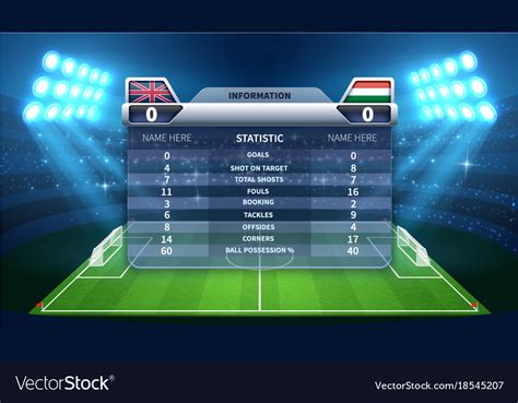 Soccer Scoreboard And Football Stadium Royalty Free Vector