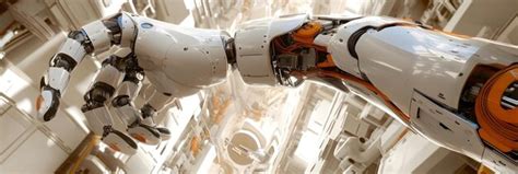 Robotic Arm Operating In Hightech Environment Premium Ai Generated Image