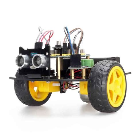 2wd Ultrasonic Obstacle Avoidance Car Kit With Programming Code For