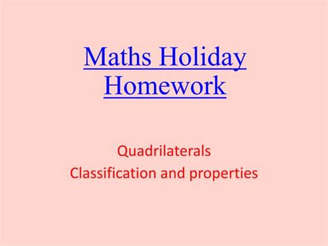 Understanding Quadrilaterals Class 8 Pptx