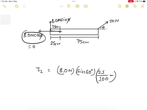 solved calculate the net torque acting on the massless rod if θ 30 ∘
