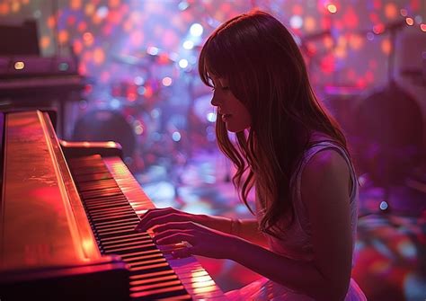 Girl Playing Piano Dim Light Images Free Download On Freepik