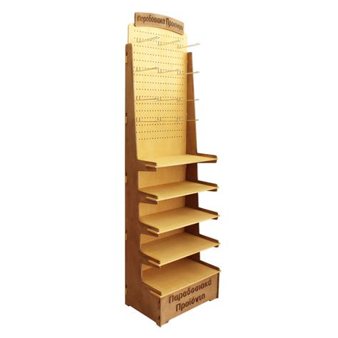Floor Wooden Display Racks Floor Display Rack Collapsible Shelving