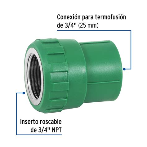 Conector De Ppr 3 4 25mm Hembra Cv 602 49886