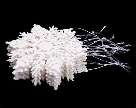 Christmas Concepts® Pack Of 12 10cm Glitter Snowflake Hanging