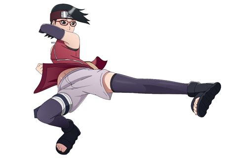 Sarada Uchiha Kick In 2025 Anime Poses Reference Boruto Characters
