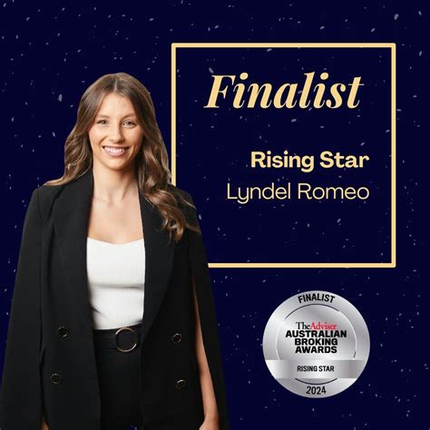 Thrilled To Announce That Lyndel Is A Finalist For The Rising Star Award At The Advisers