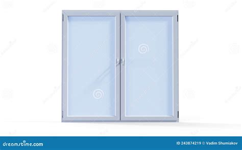 3d Render Window Frame On White Background Royalty Free Stock Image 243940156