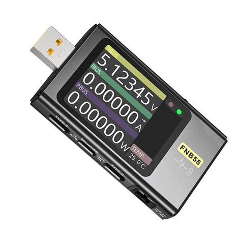 Black Usb Tester Fnb58 Usb Type C Fast Charge Protocol Pd Trigger