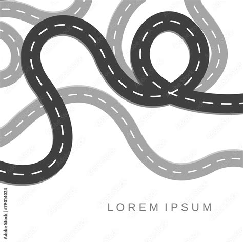 Vector Illustration Of An Abstract Road Background Stock Vector Adobe Stock