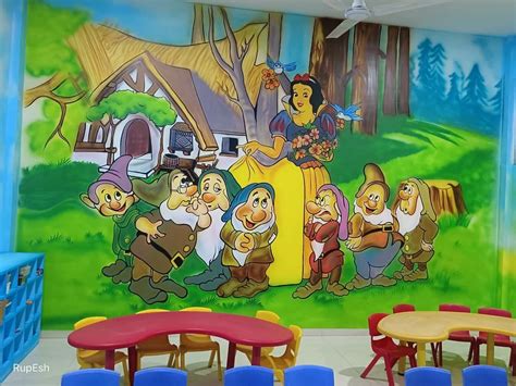 10x10 Spray Paint Preschool Classroom Wall Theme Painting Fine Artist