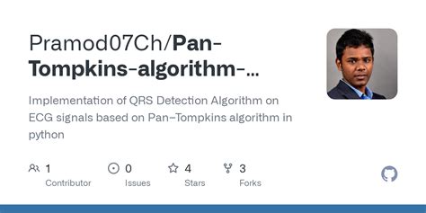 Github Pramod07chpan Tompkins Algorithm Python Implementation Of