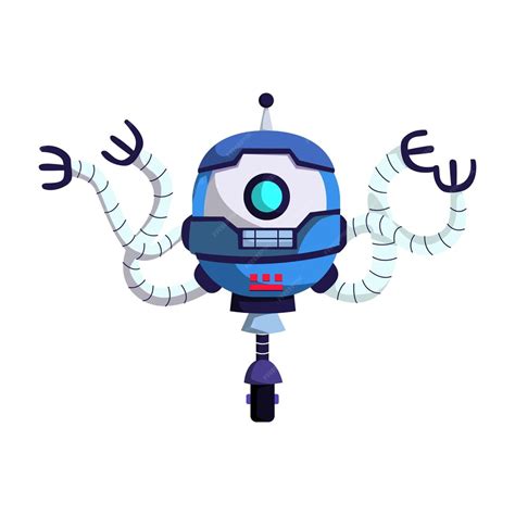 Premium Vector Robot Assistant Character Design Illustration