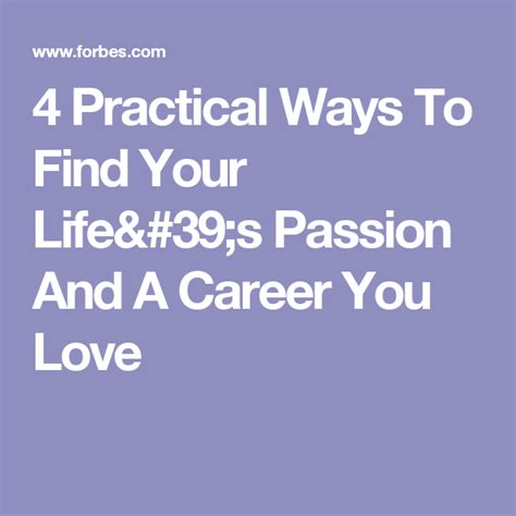 Discover Your Lifes Passion And Find A Career You Love