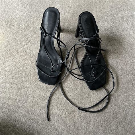 Alias Mae Black Strappy Heels Worn A Few Times As Depop