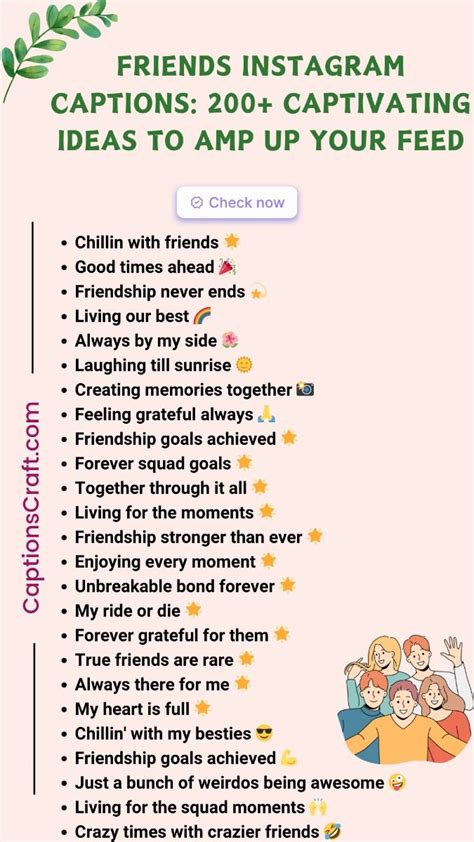 Friends Instagram Captions 200 Captivating Ideas To Amp Up Your Feed