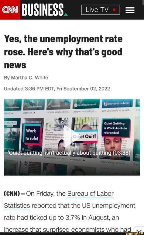 Business Yes The Unemployment Rate Rose Heres Why Thats Good News By Martha C White