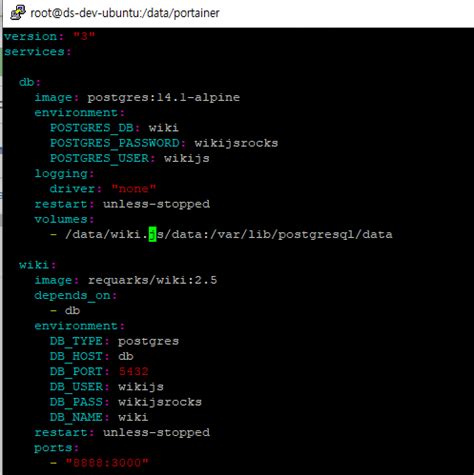 Docker Compose를 이용한 Wiki js 설치하기