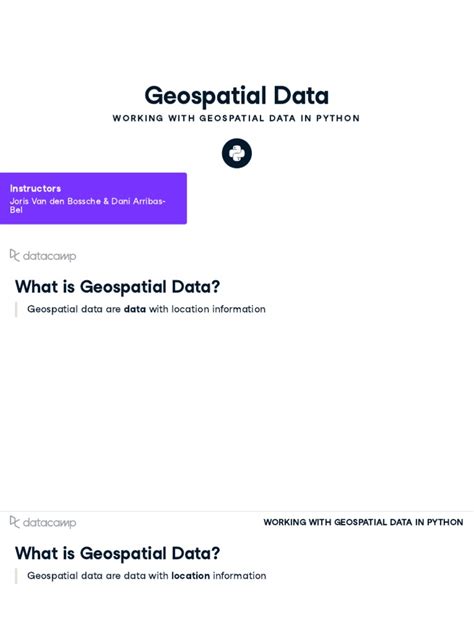 Geospatial Data Analysis With Python Pdf Geographic Information