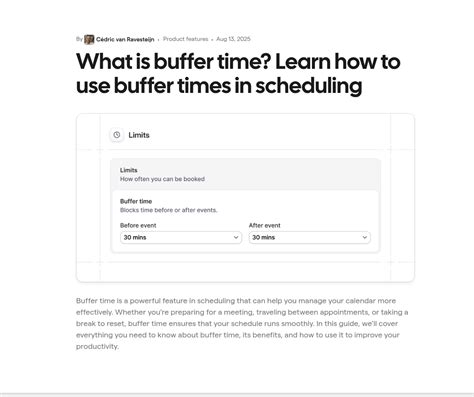 What Is Buffer Time How To Use Buffer Times In Scheduling