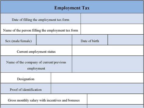 Employment Tax Form Editable PDF Forms Employment Tax Form Editable PDF Forms