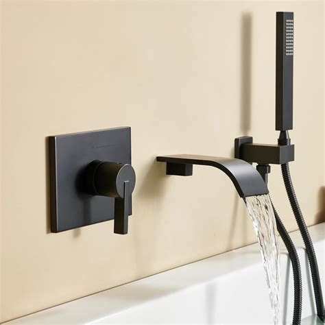 Sooohot Wall Mount Tub Faucet With Waterfall Tub Spout Wall Mounted