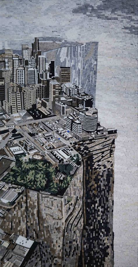 Mosaic Buildings Design For A City Scenery Mozaico